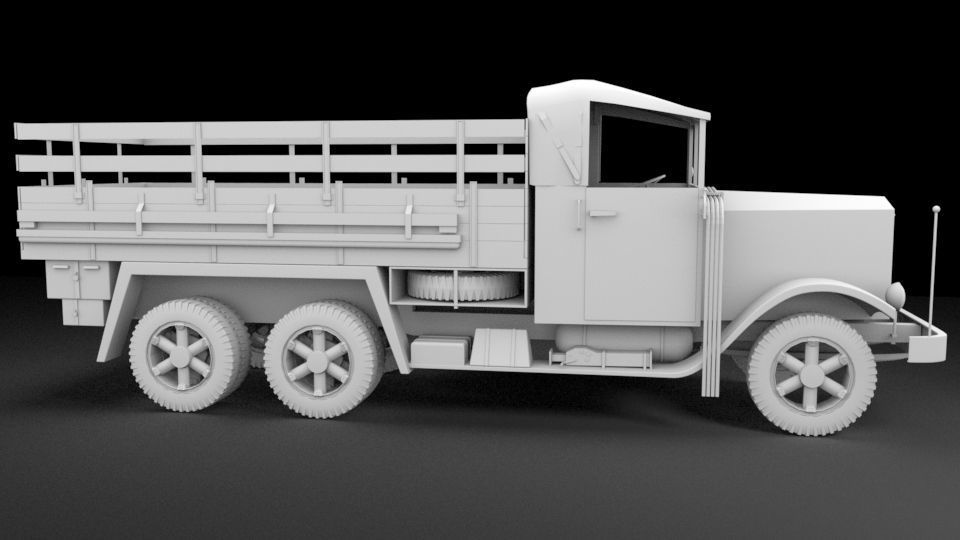 WW2 German Krupp Truck 3D model | CGTrader