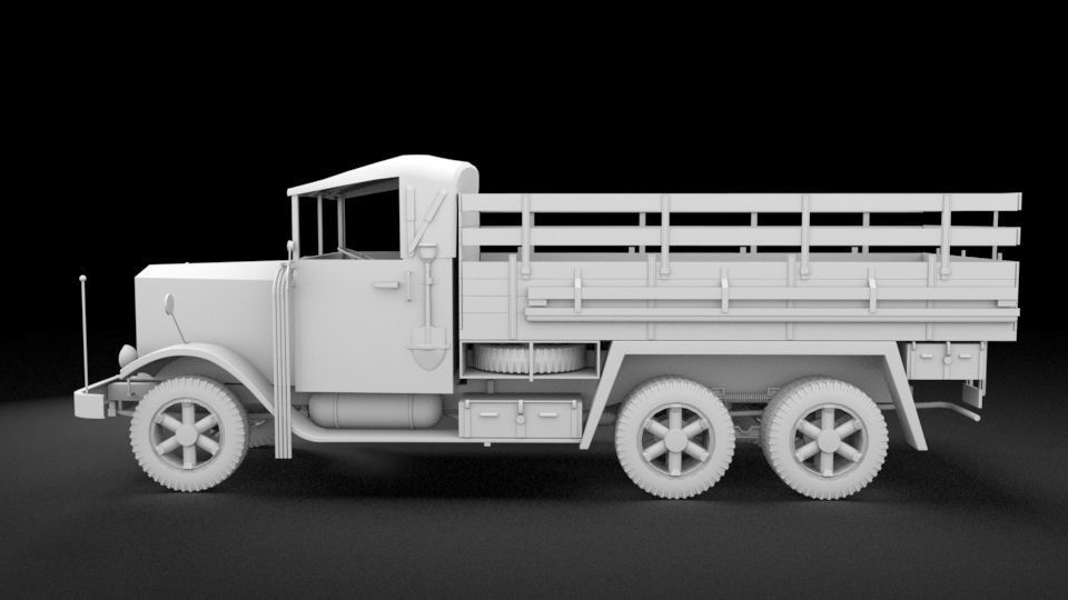 WW2 German Krupp Truck 3D model | CGTrader