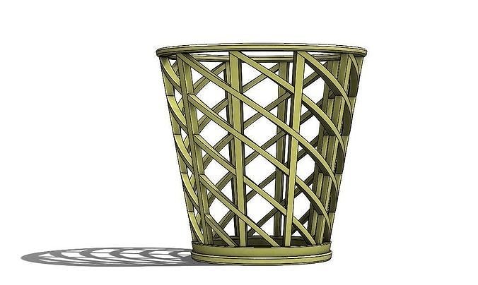 Basket rattan printable 3D model 3D printable | CGTrader
