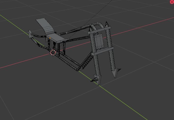 Basic Chopper Frame 3D model | CGTrader