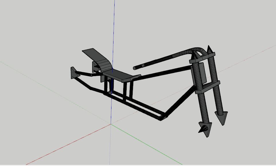Basic Chopper Frame 3D model | CGTrader