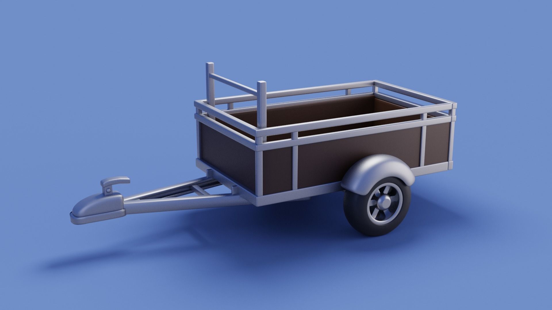 3D model Cartoon trailer car VR / AR / low-poly | CGTrader