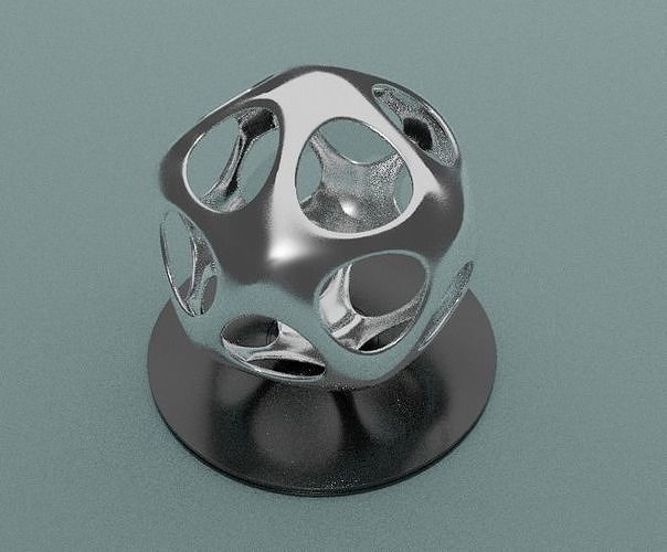 Scenery silver ball 3D model 3D printable | CGTrader