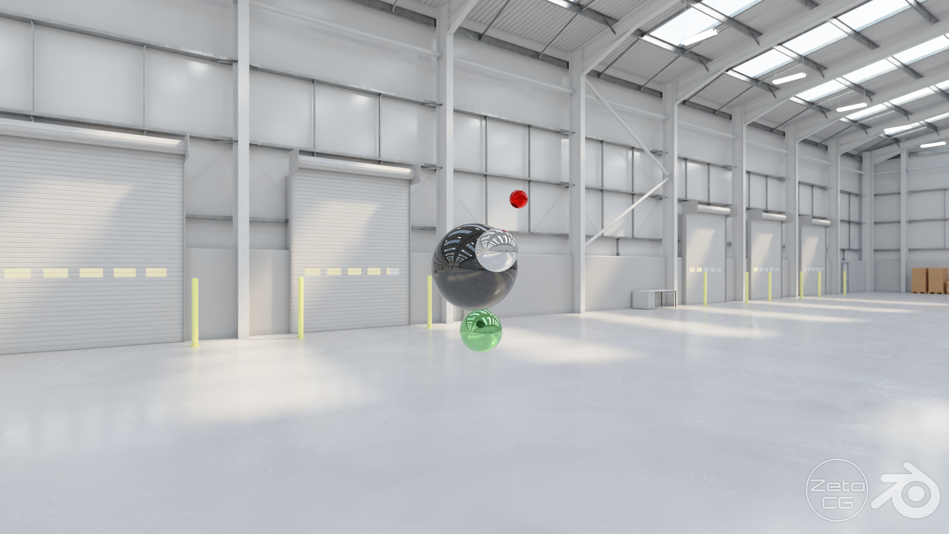 Texture HDRI - Industrial Warehouse Interior 11b - 8192x4096 VR / AR ...