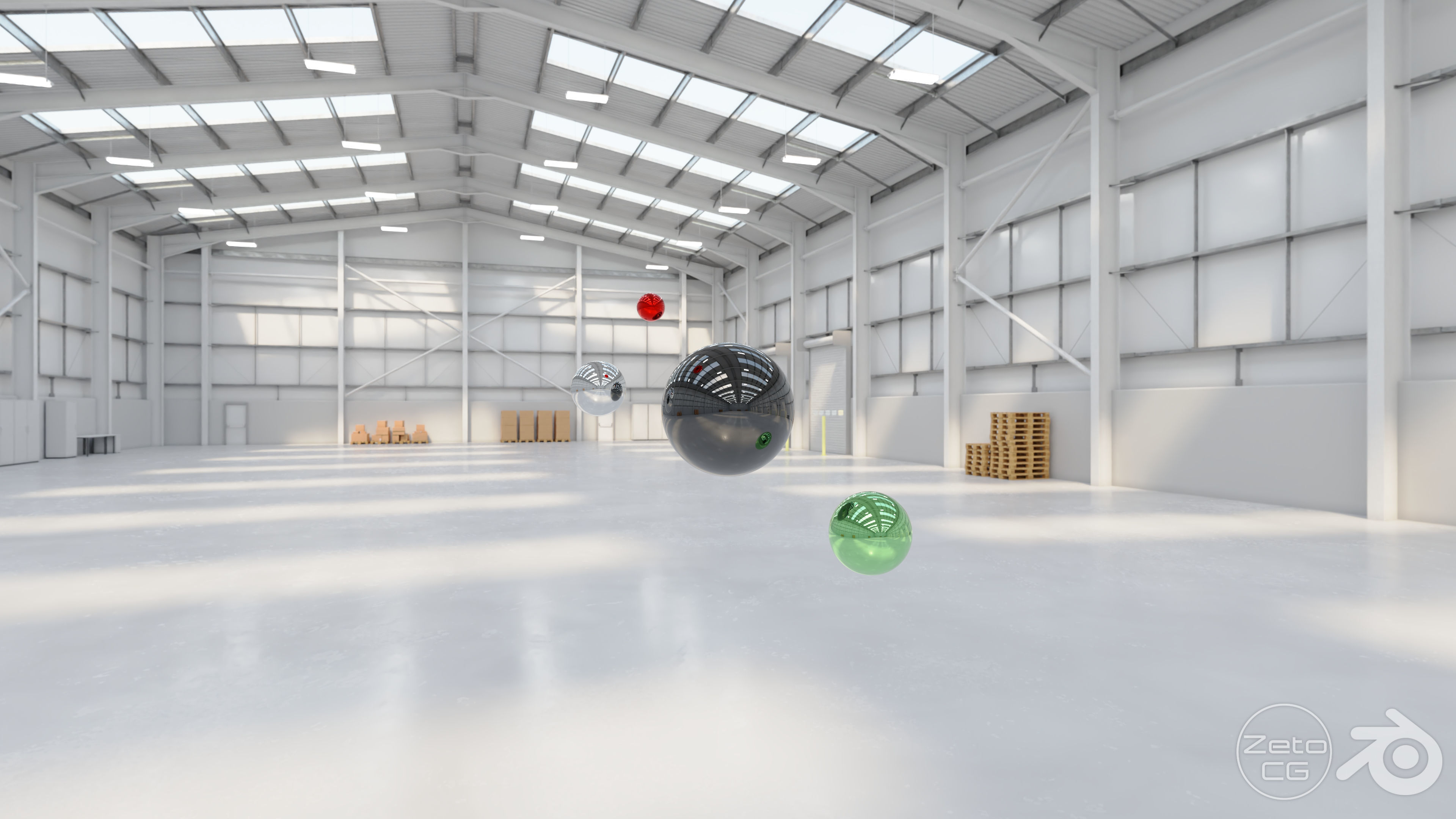 Texture HDRI - Industrial Warehouse Interior 11b - 8192x4096 VR / AR ...