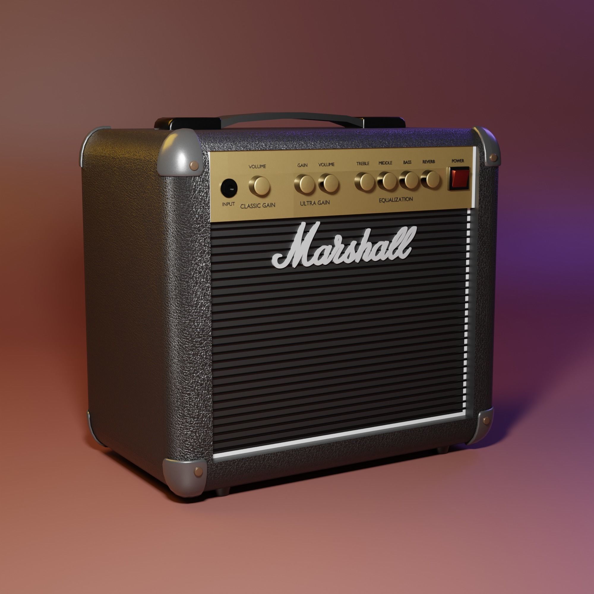 Marshall AMP 3D model | CGTrader