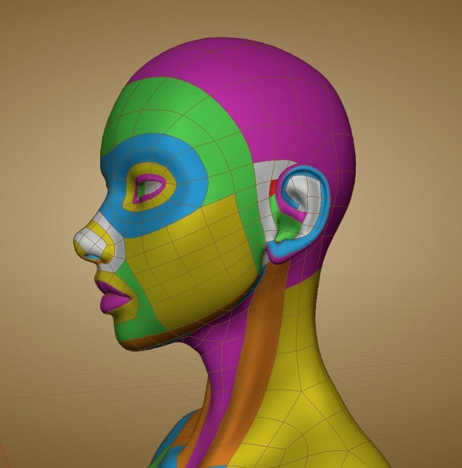 3D model Base Feemale body topology VR / AR / low-poly | CGTrader