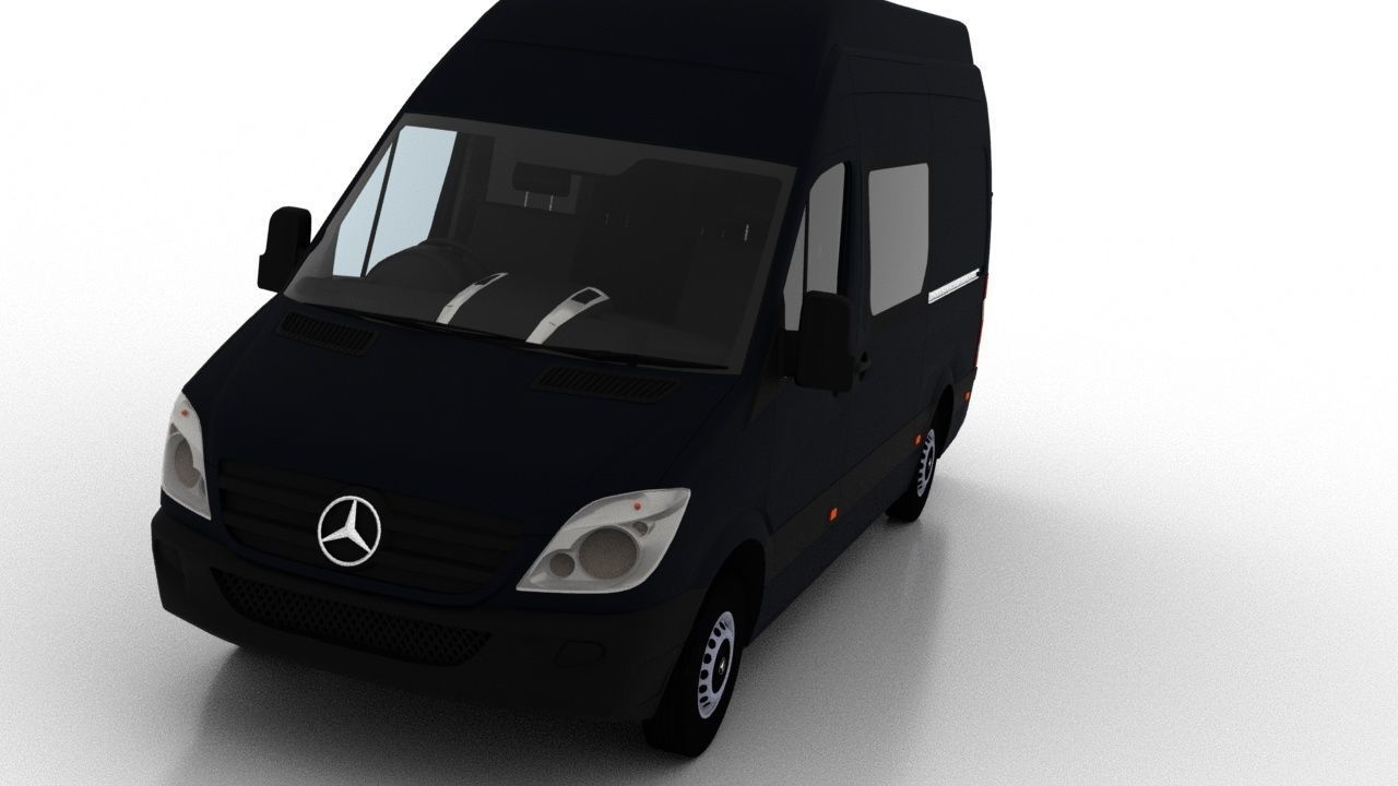 Mercedes Benz Sprinter L2H3 2009 Crew Van UK 3D model | CGTrader