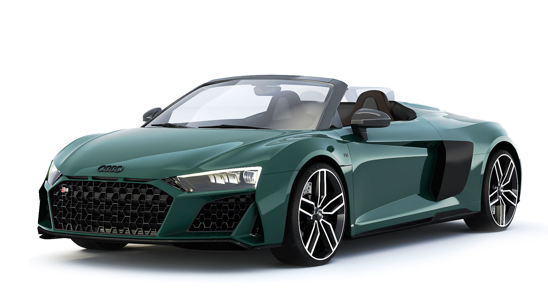 Audi R8 Spyder 2021 open roof 3D model | CGTrader