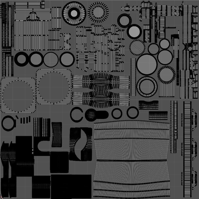Weapon Set Collimator Scope and Silencer HP 3D model | CGTrader