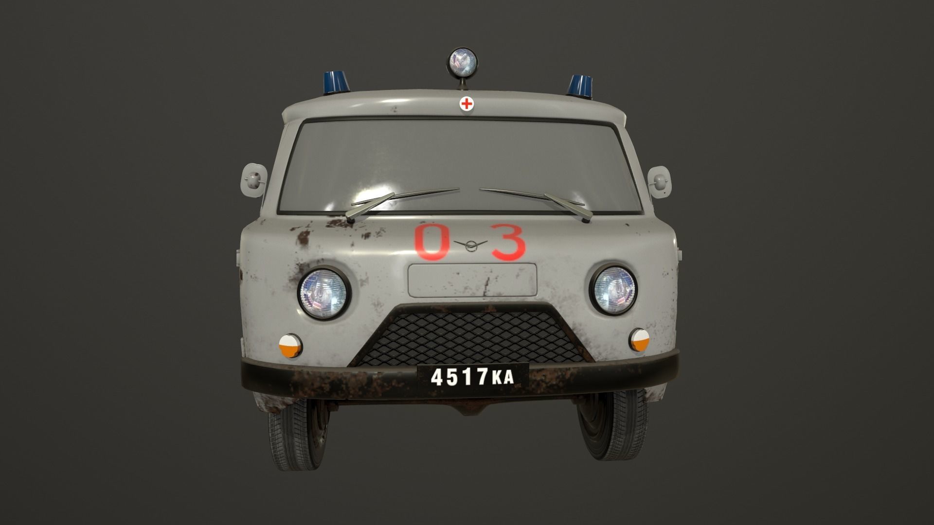 3D model Old UAZ 452 2206 Ambulance VR / AR / low-poly | CGTrader