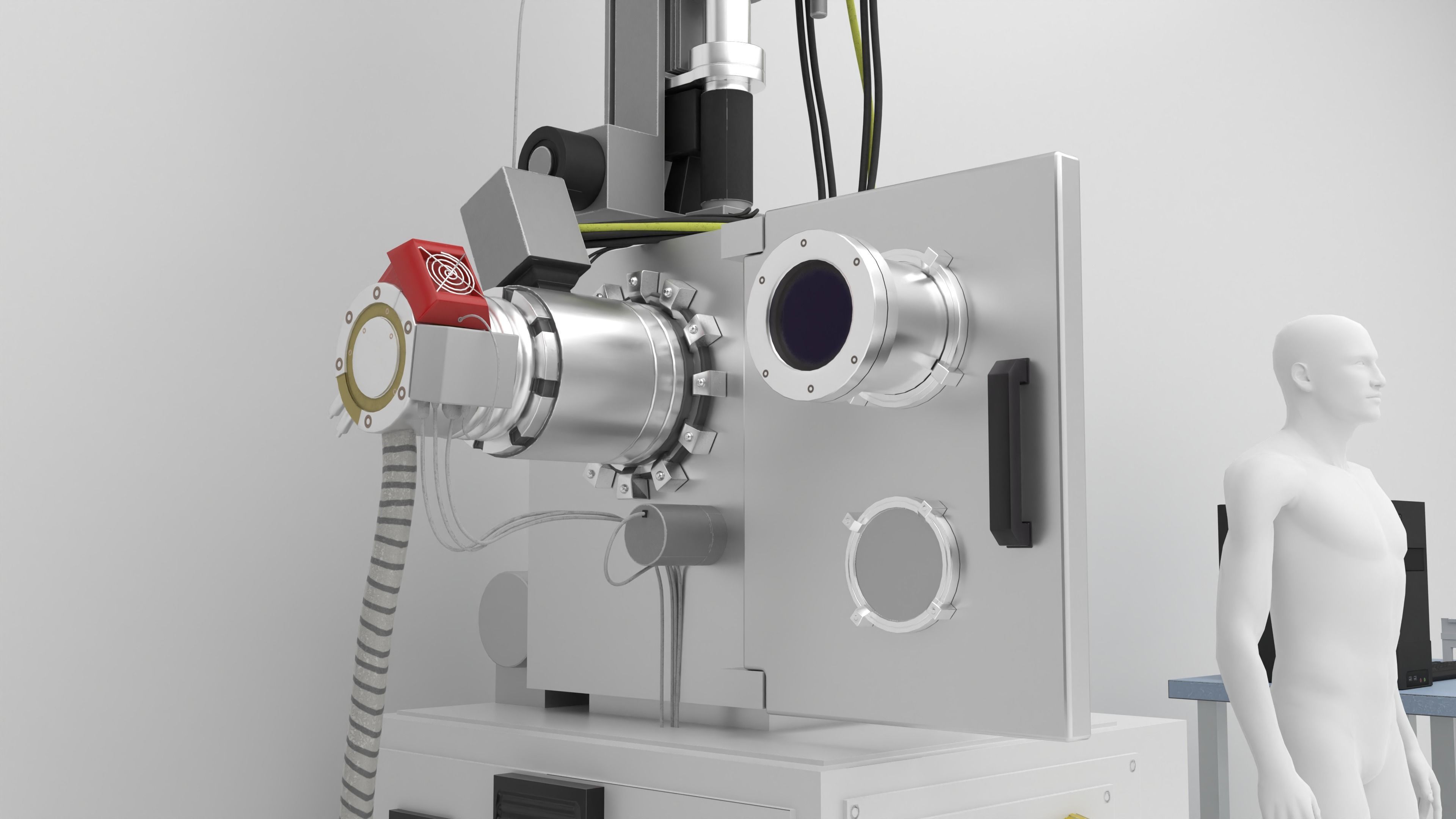 Industrial Spluttering machine 3D model | CGTrader