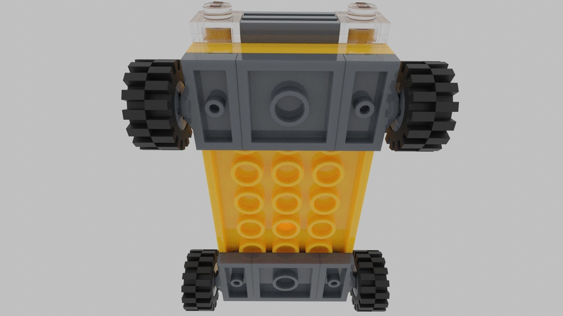 Hi-poly Lego Yellow Car 3D model | CGTrader