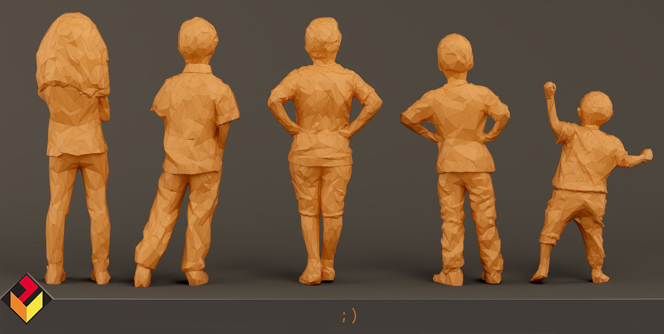 3D model Low Poly Style Kids VR / AR / low-poly | CGTrader