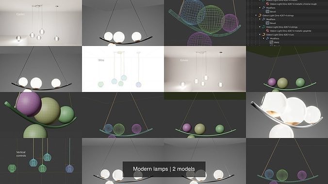 Modern lamps 3D Model Collection | CGTrader
