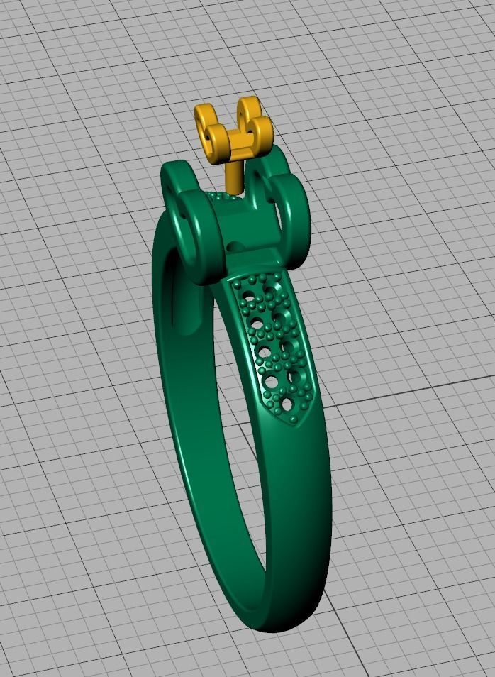 Engagement Solitaire ring Heart Head Setting Womens Ring 3dmodel 3D ...