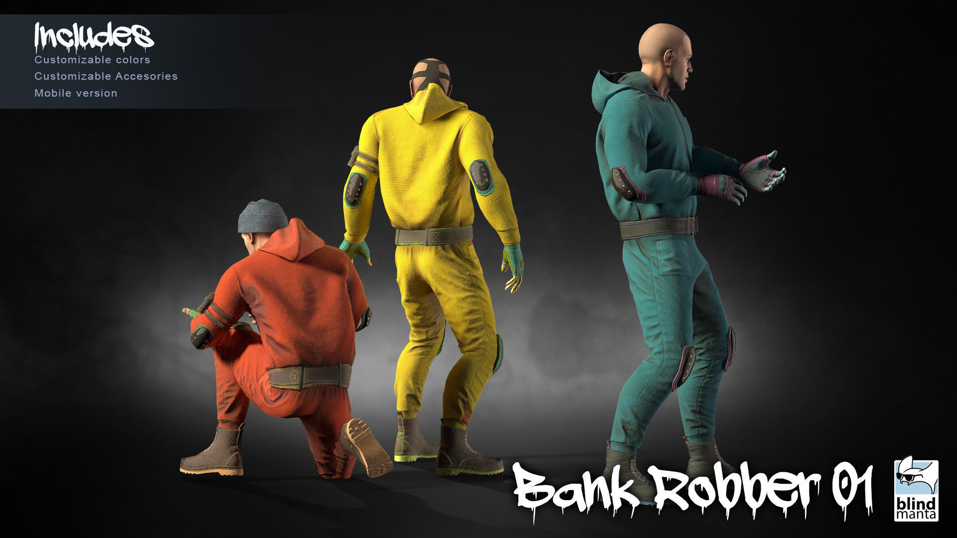 3D model Bank Robber 01 VR / AR / low-poly | CGTrader