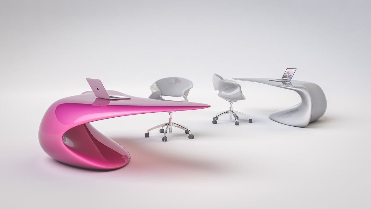 Nuvist Volna curved table 3D model | CGTrader