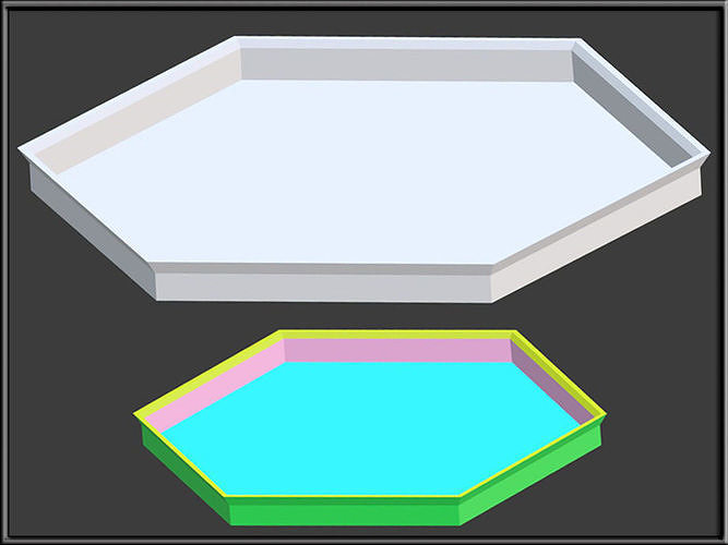 3D model Tray Hexagon VR / AR / low-poly | CGTrader