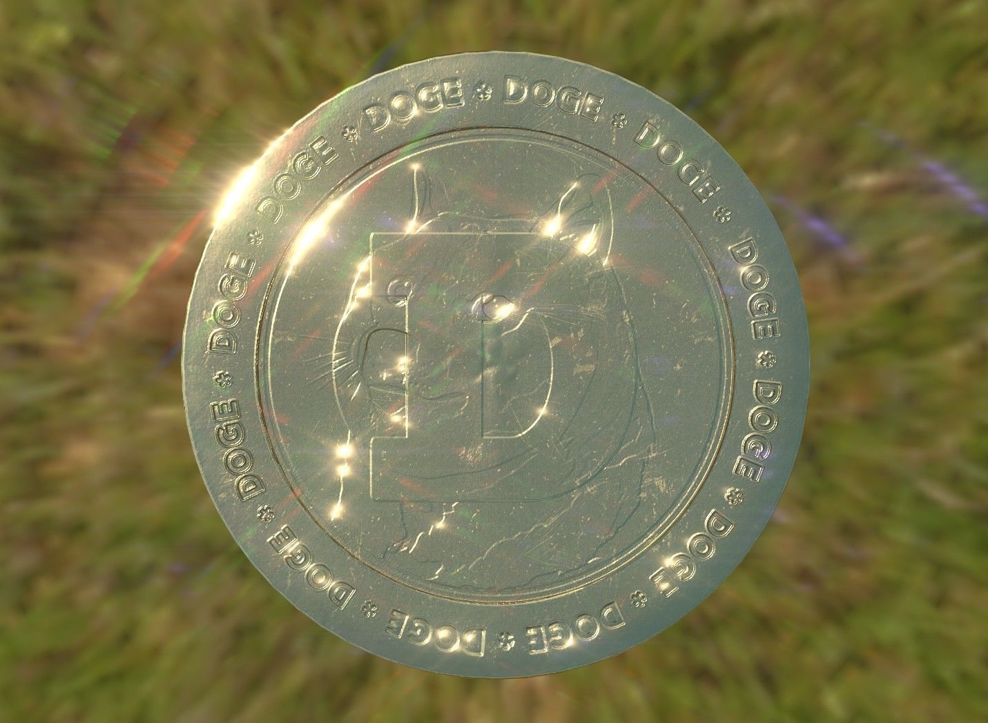 3D model Realistic Dogecoin 3D model 2k PBR Textures VR / AR / low-poly ...