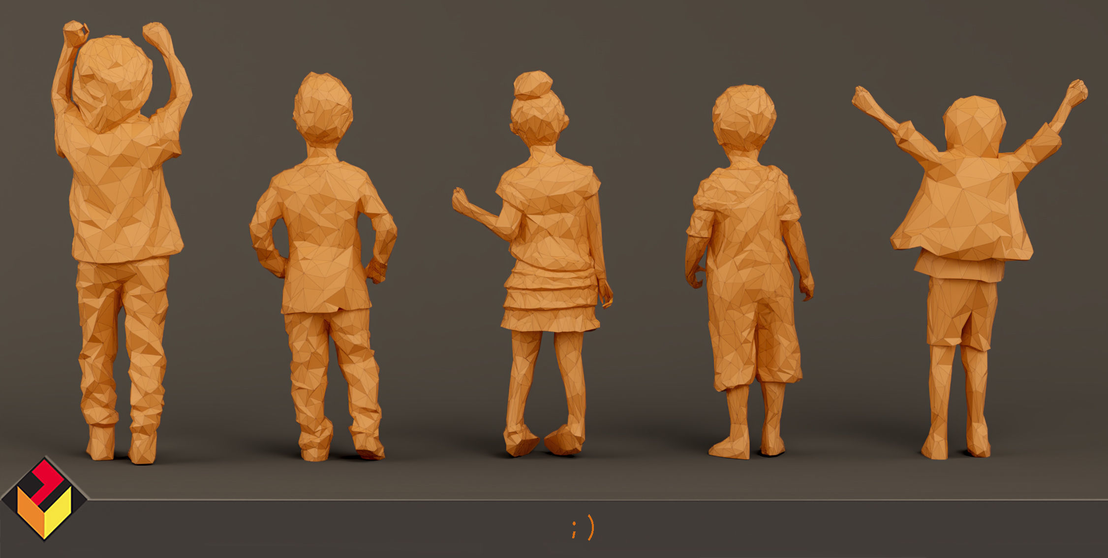 3D model Low Poly Style Kids VR / AR / low-poly | CGTrader