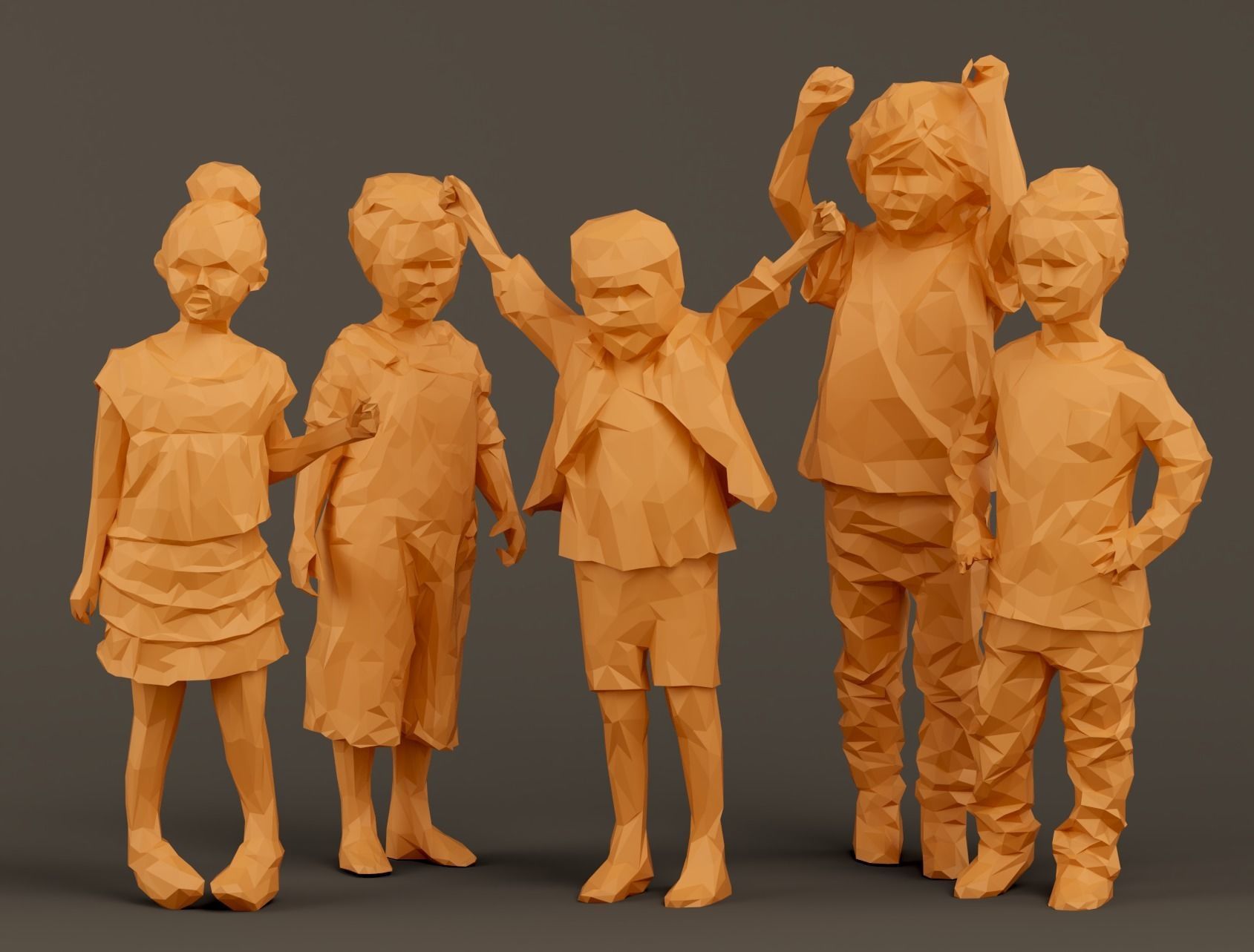 3D model Low Poly Style Kids VR / AR / low-poly | CGTrader