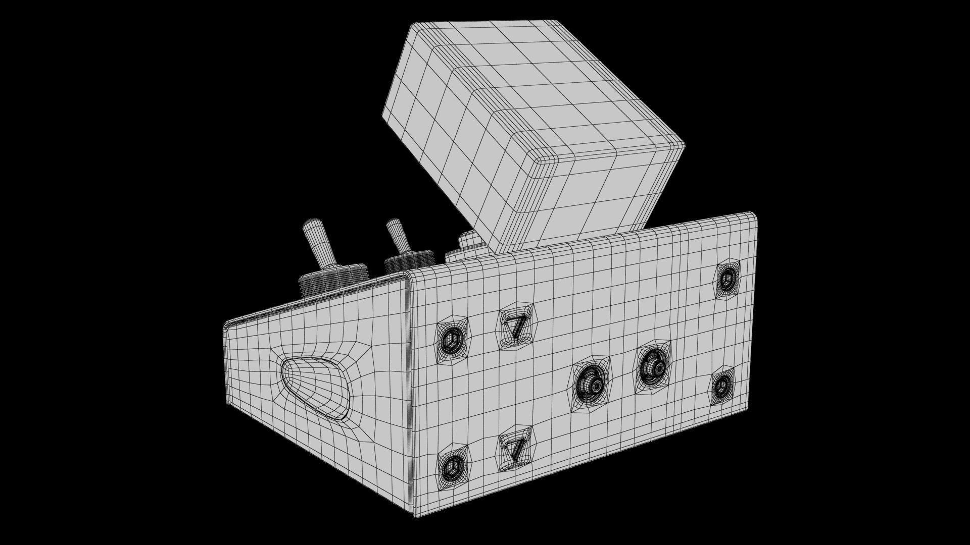 Detonator metal box with button 3D model | CGTrader