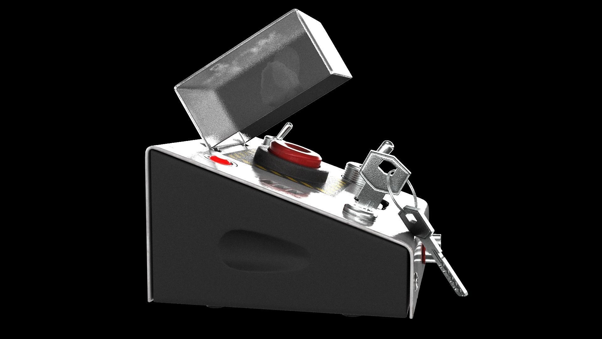 Detonator metal box with button 3D model | CGTrader