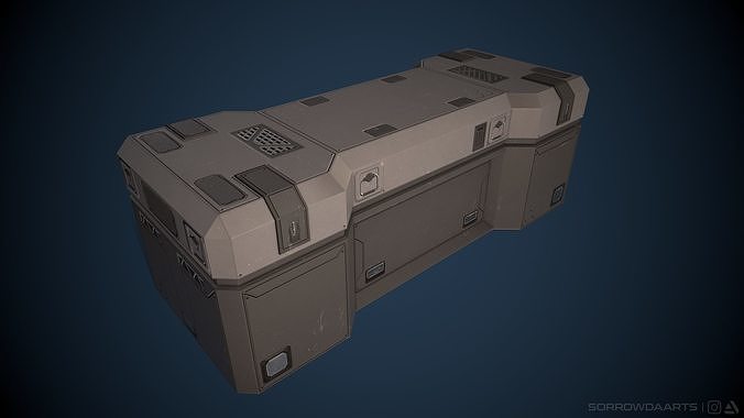 3D model Sci-fi Chest 1 Low Poly Game Asset VR / AR / low-poly | CGTrader