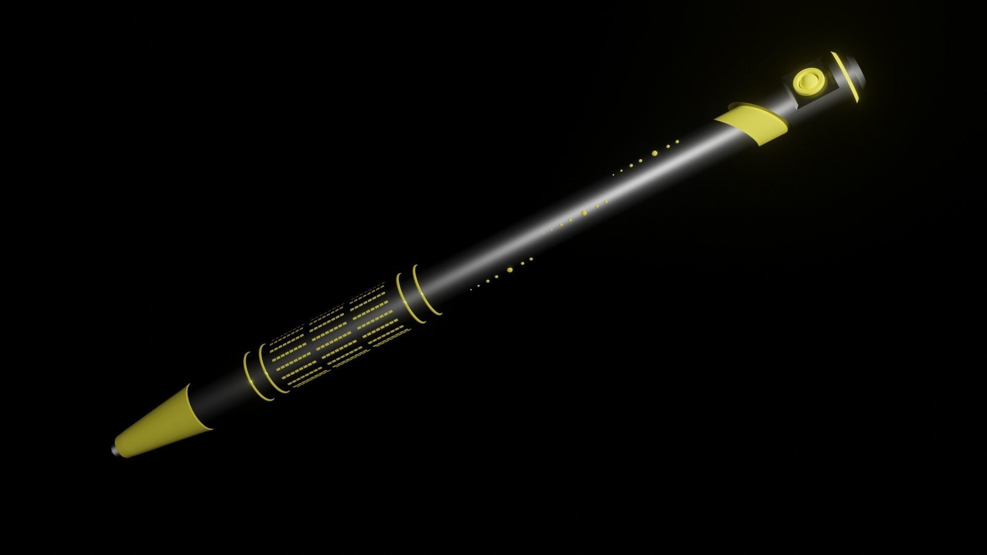Gold Black Pen Design 3D model | CGTrader
