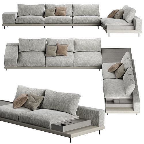 Sofa SPACE SECTIONAL Sofaclub 3D model | CGTrader