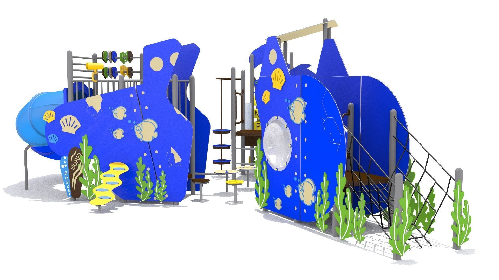 Submarine Ocean Playground 3D model | CGTrader