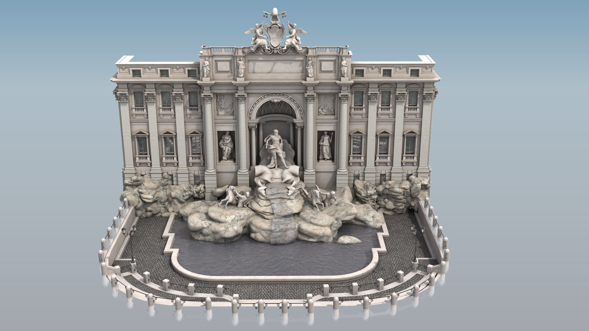 Trevi Fountain 3D model | CGTrader