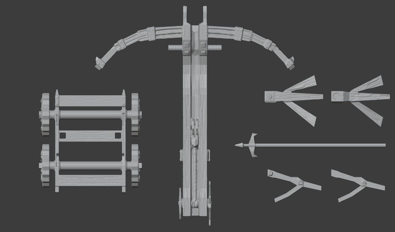 Ballista wheeled vehicle 3D model 3D printable | CGTrader