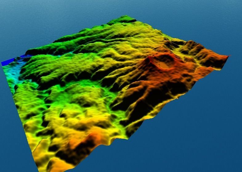 DEM Volcano land high resolution 3D model | CGTrader