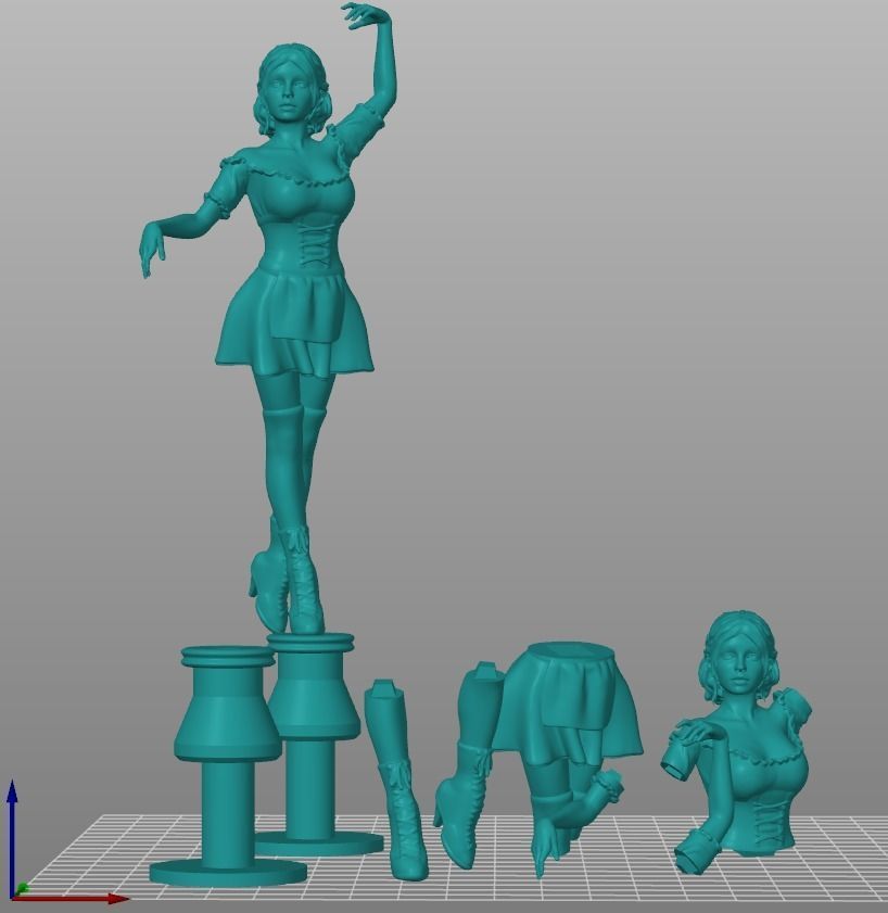 BALLET IN MAID OUTFIT 3D model 3D printable | CGTrader