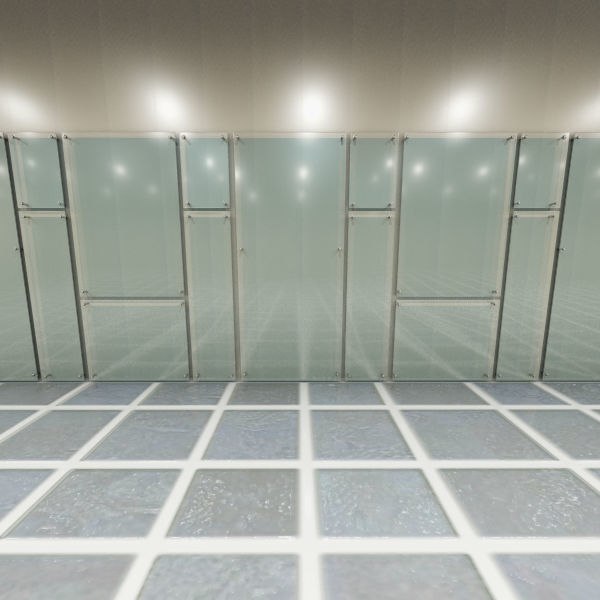 Glass Wall Panel System 3D model | CGTrader