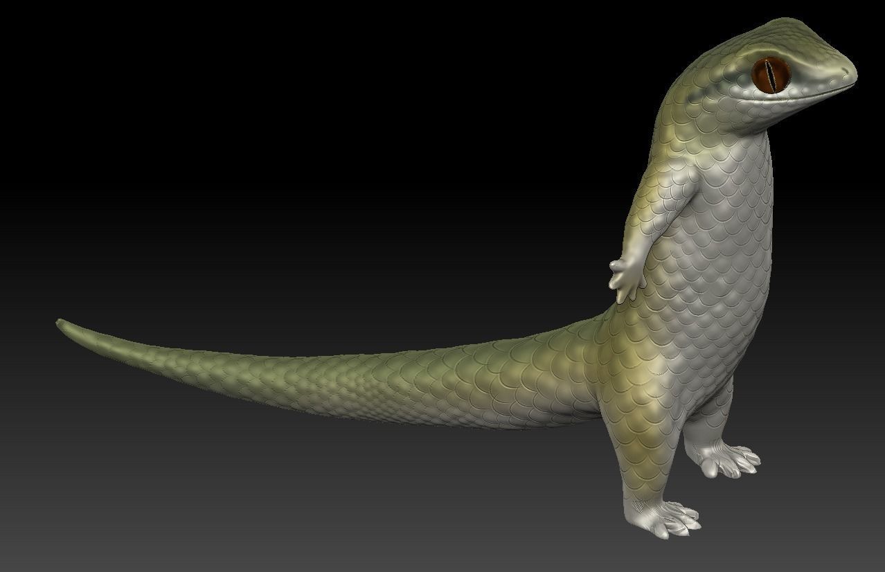 3D model LIZARD GECKO 3d model PBR TEXTURED includes Hi Poly model VR ...