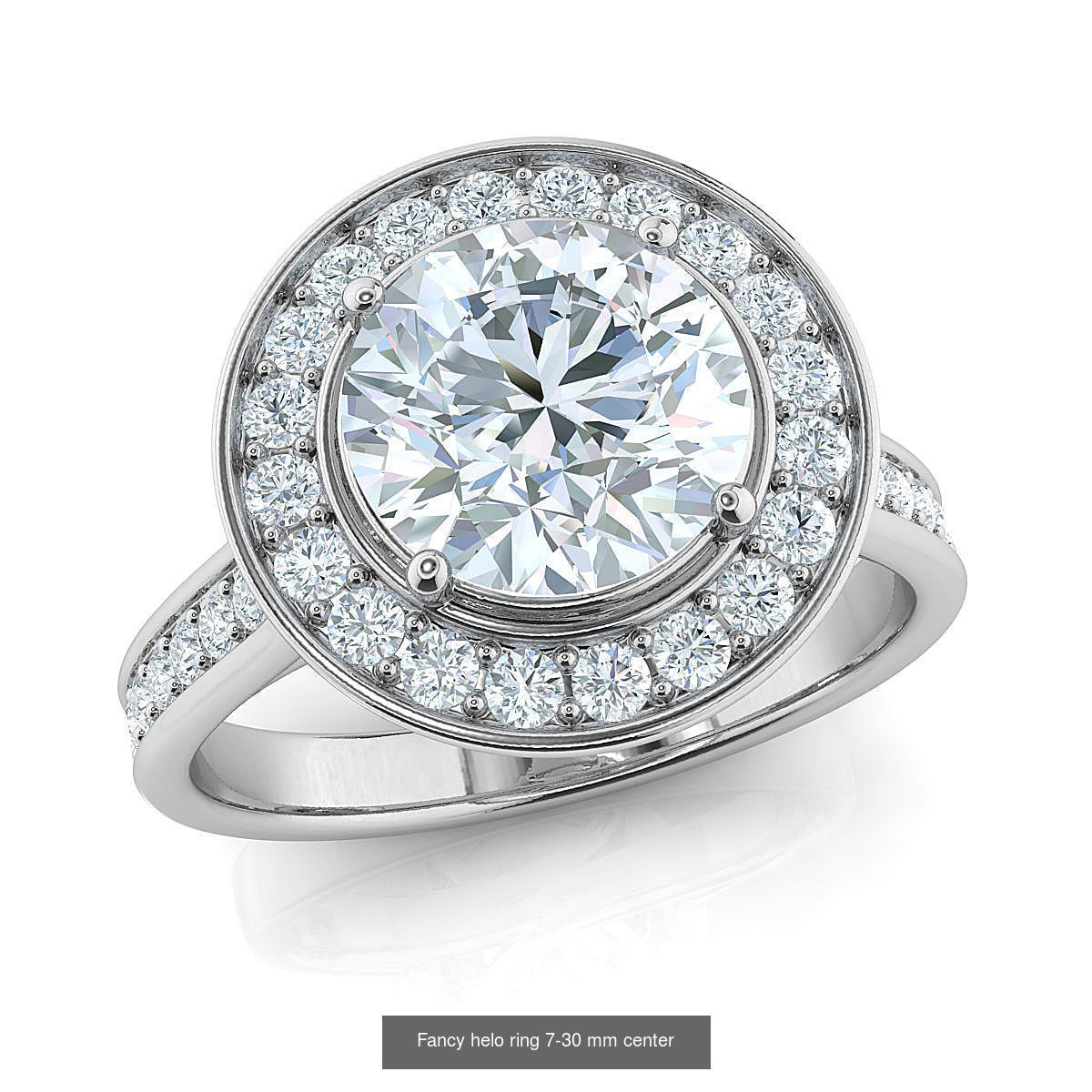 Fancy Halo ring 6-file Collection | CGTrader