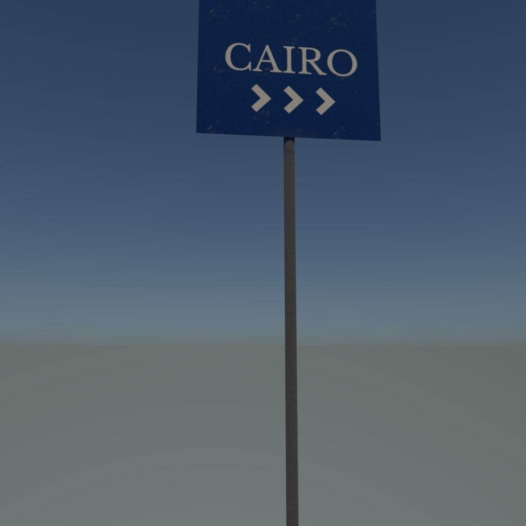 Cairo sign free VR / AR / low-poly 3D model | CGTrader