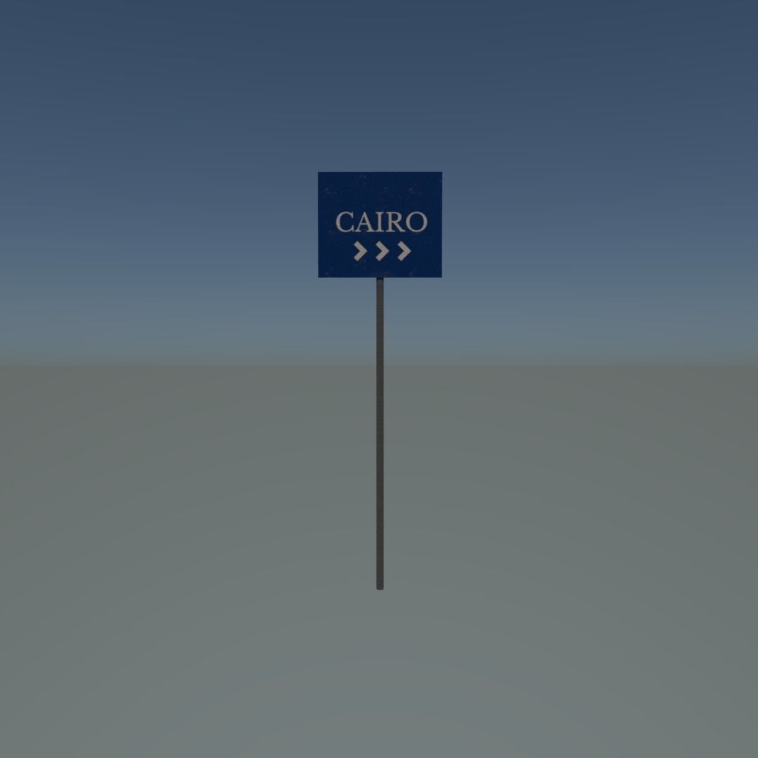 Cairo sign free VR / AR / low-poly 3D model | CGTrader