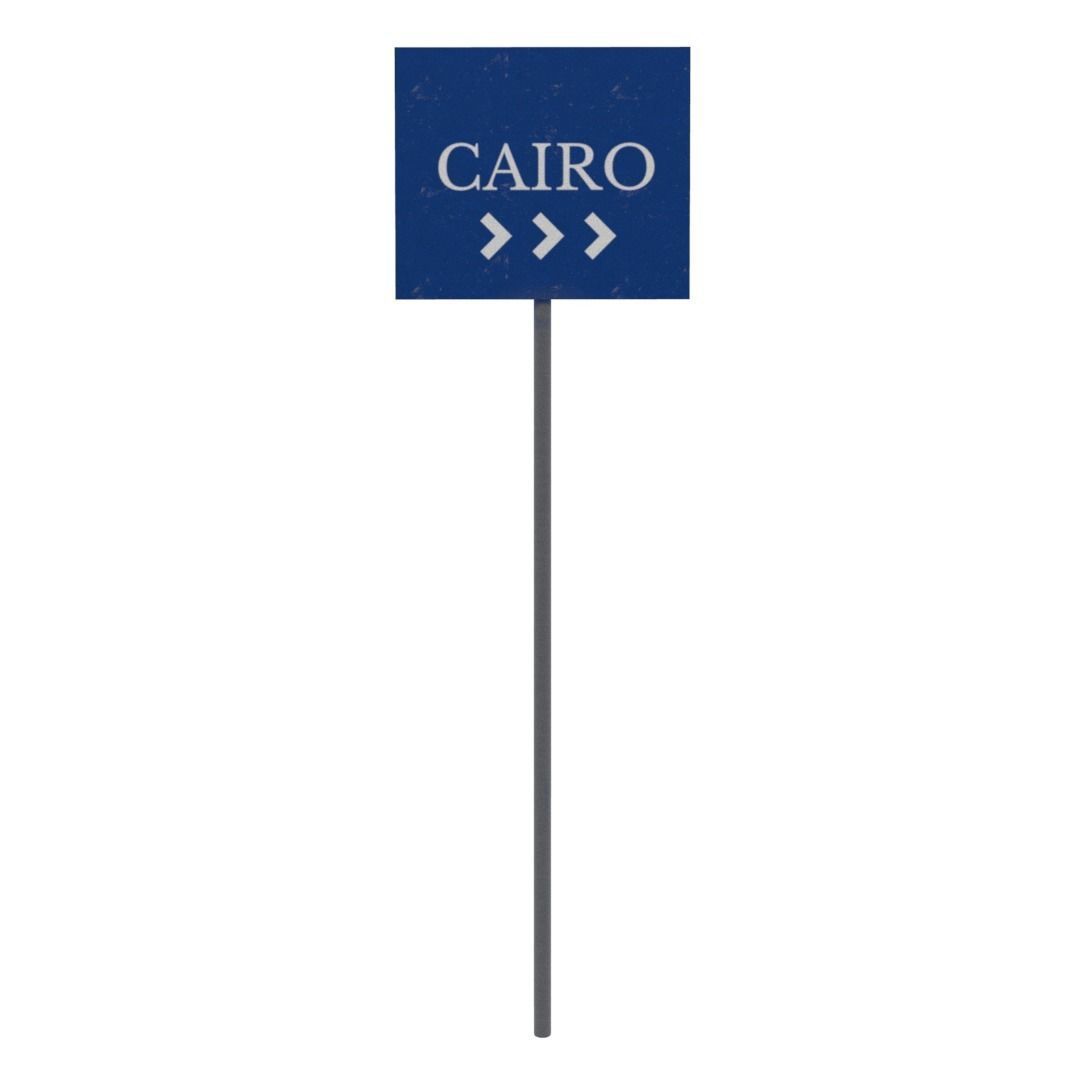 Cairo sign free VR / AR / low-poly 3D model | CGTrader