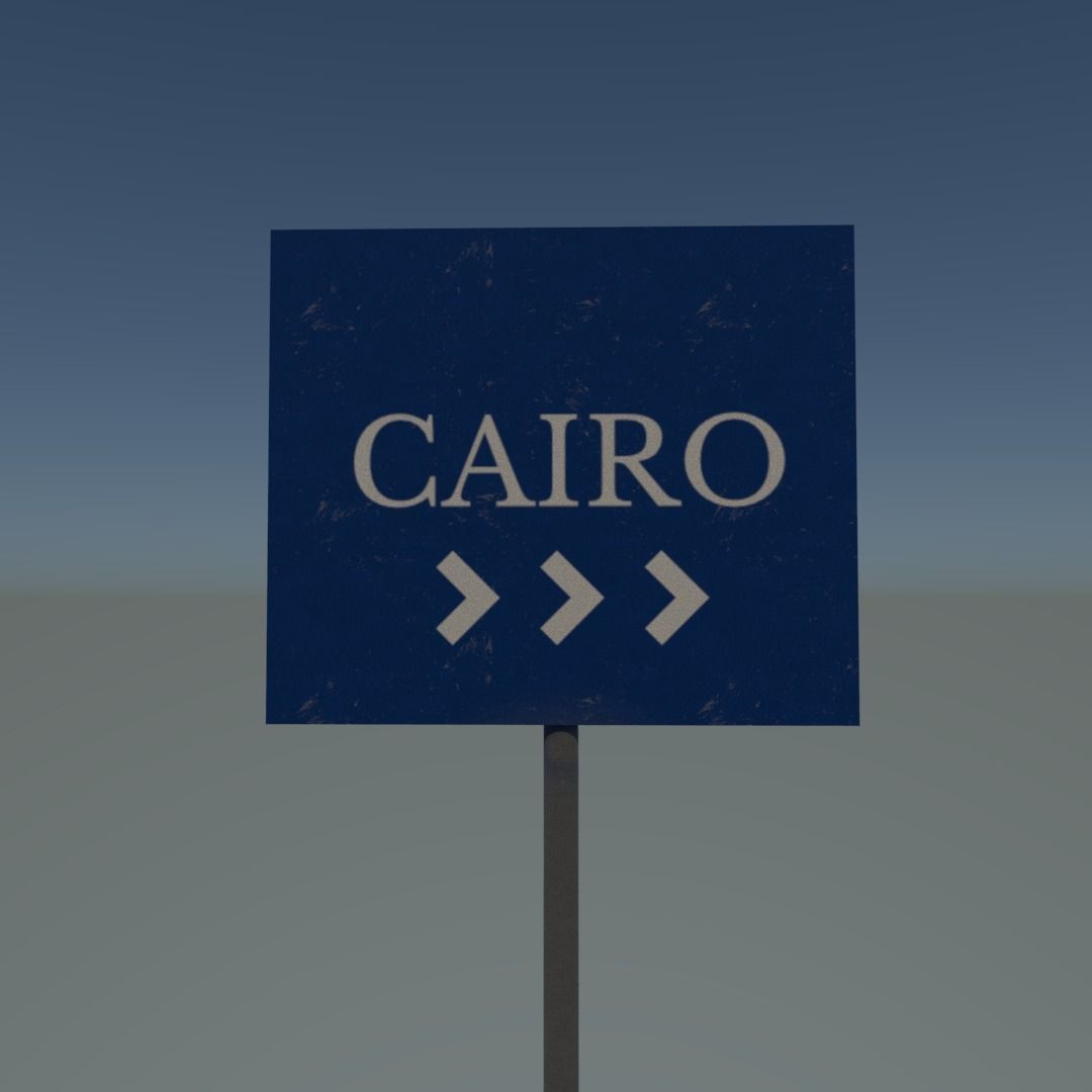Cairo sign free VR / AR / low-poly 3D model | CGTrader