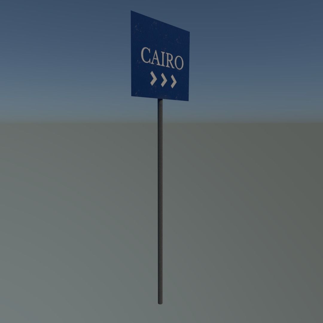 Cairo sign free VR / AR / low-poly 3D model | CGTrader