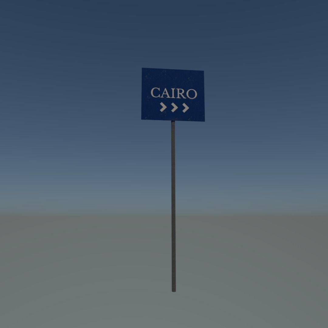 Cairo sign free VR / AR / low-poly 3D model | CGTrader