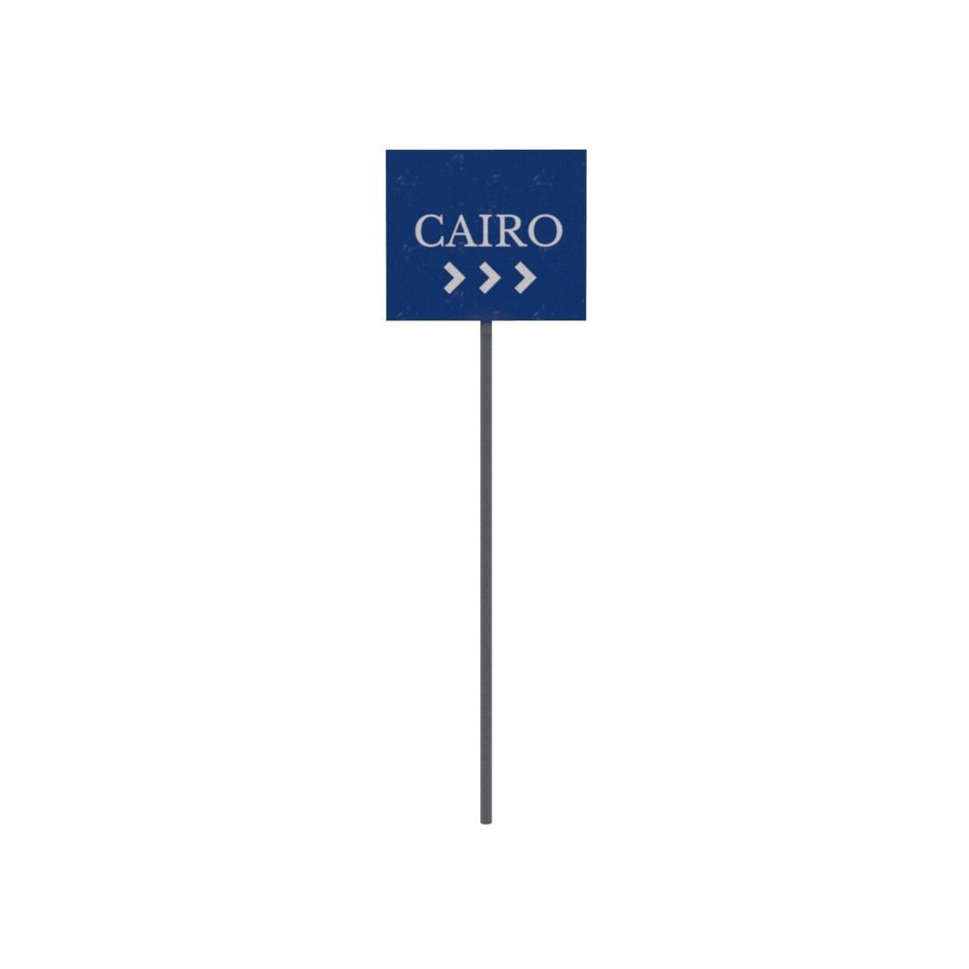 Cairo sign free VR / AR / low-poly 3D model | CGTrader
