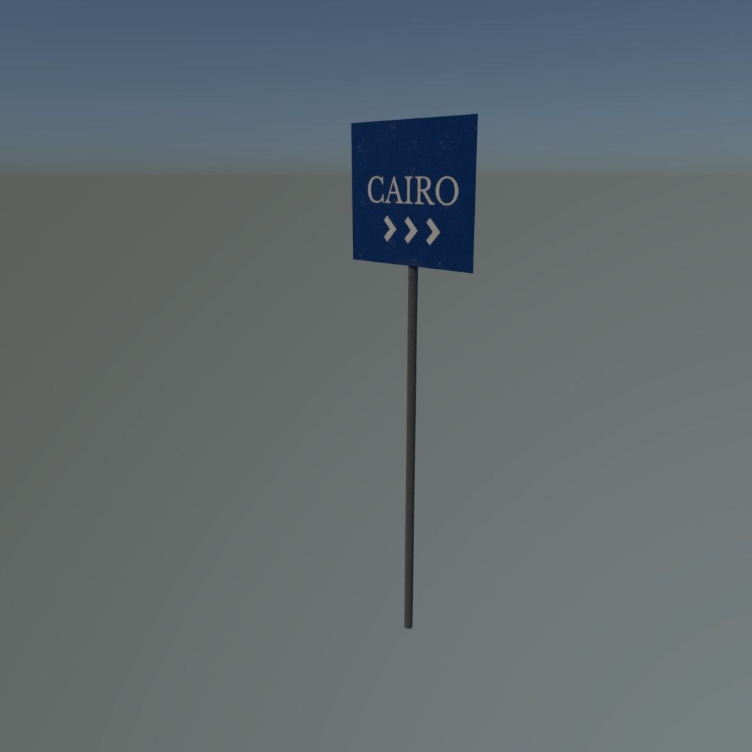 Cairo sign free VR / AR / low-poly 3D model | CGTrader