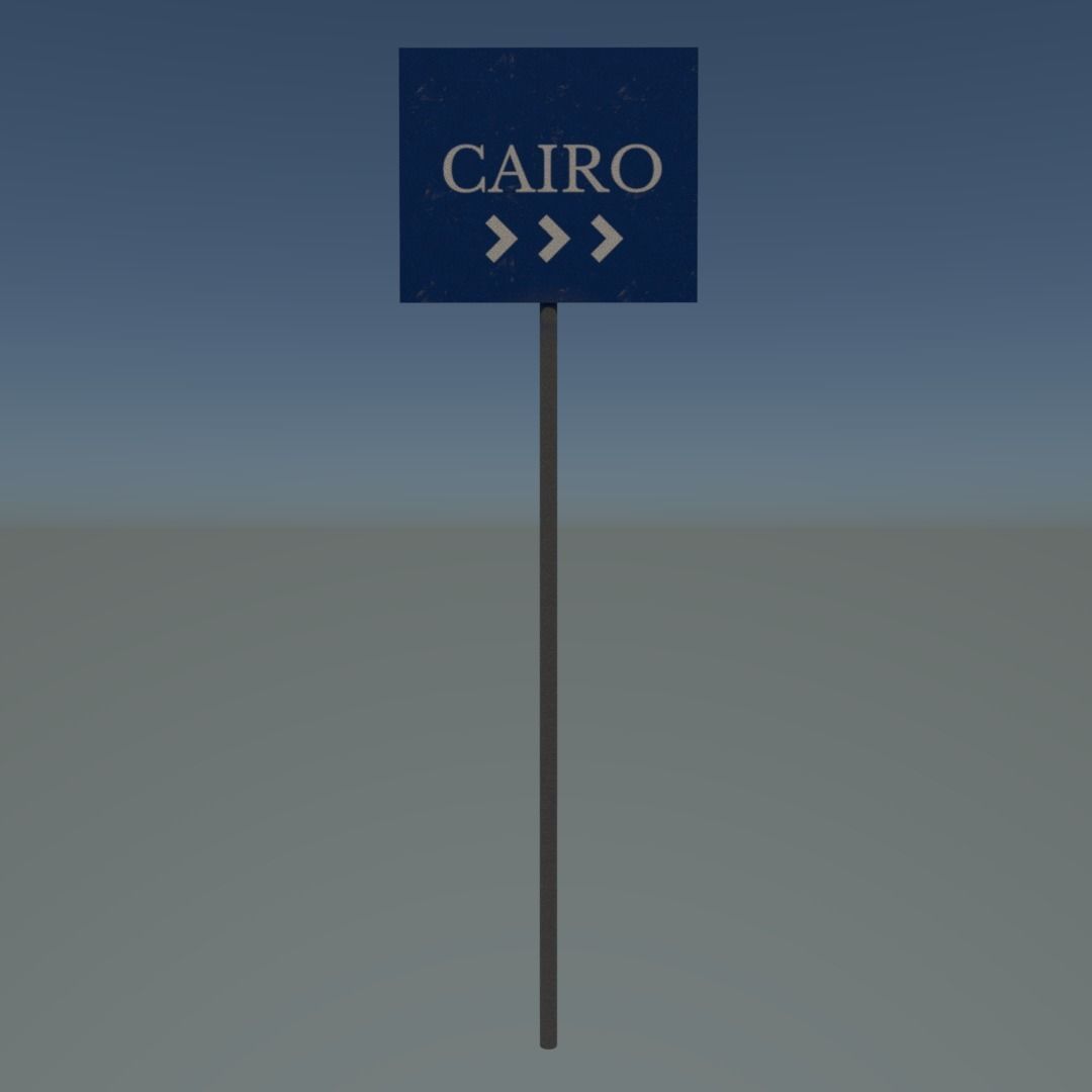 Cairo sign free VR / AR / low-poly 3D model | CGTrader