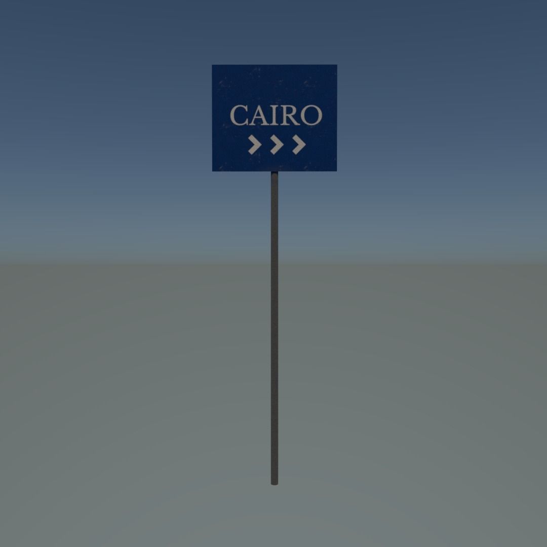 Cairo sign free VR / AR / low-poly 3D model | CGTrader