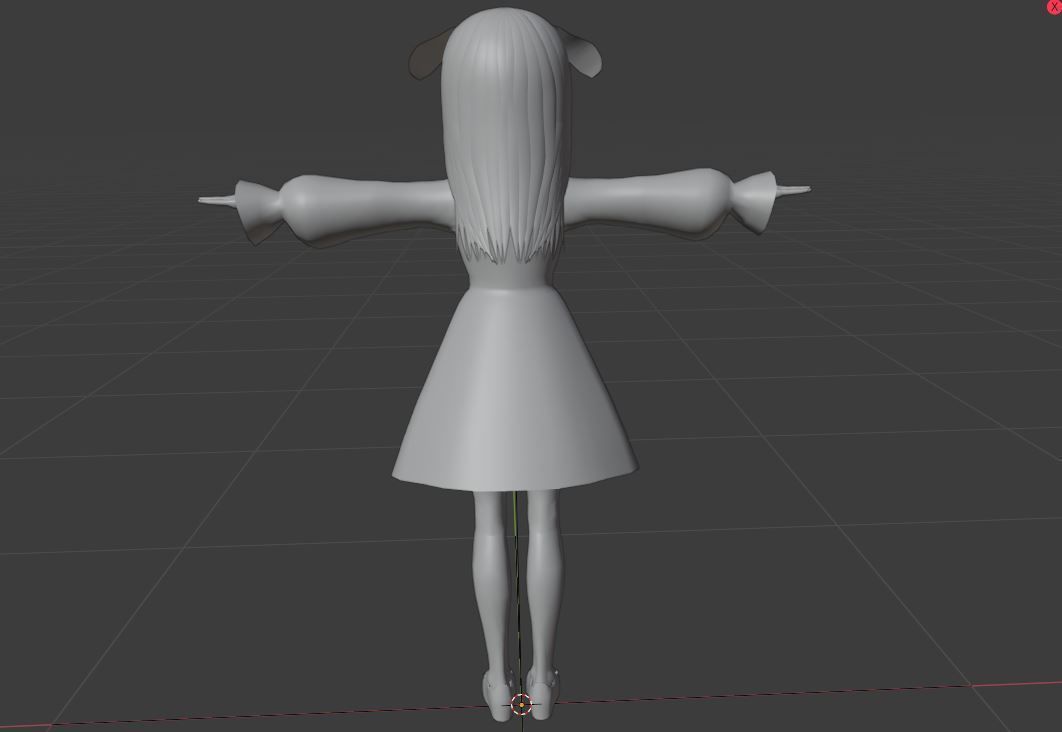 3D model cute anime girl character c2 VR / AR / low-poly rigged | CGTrader